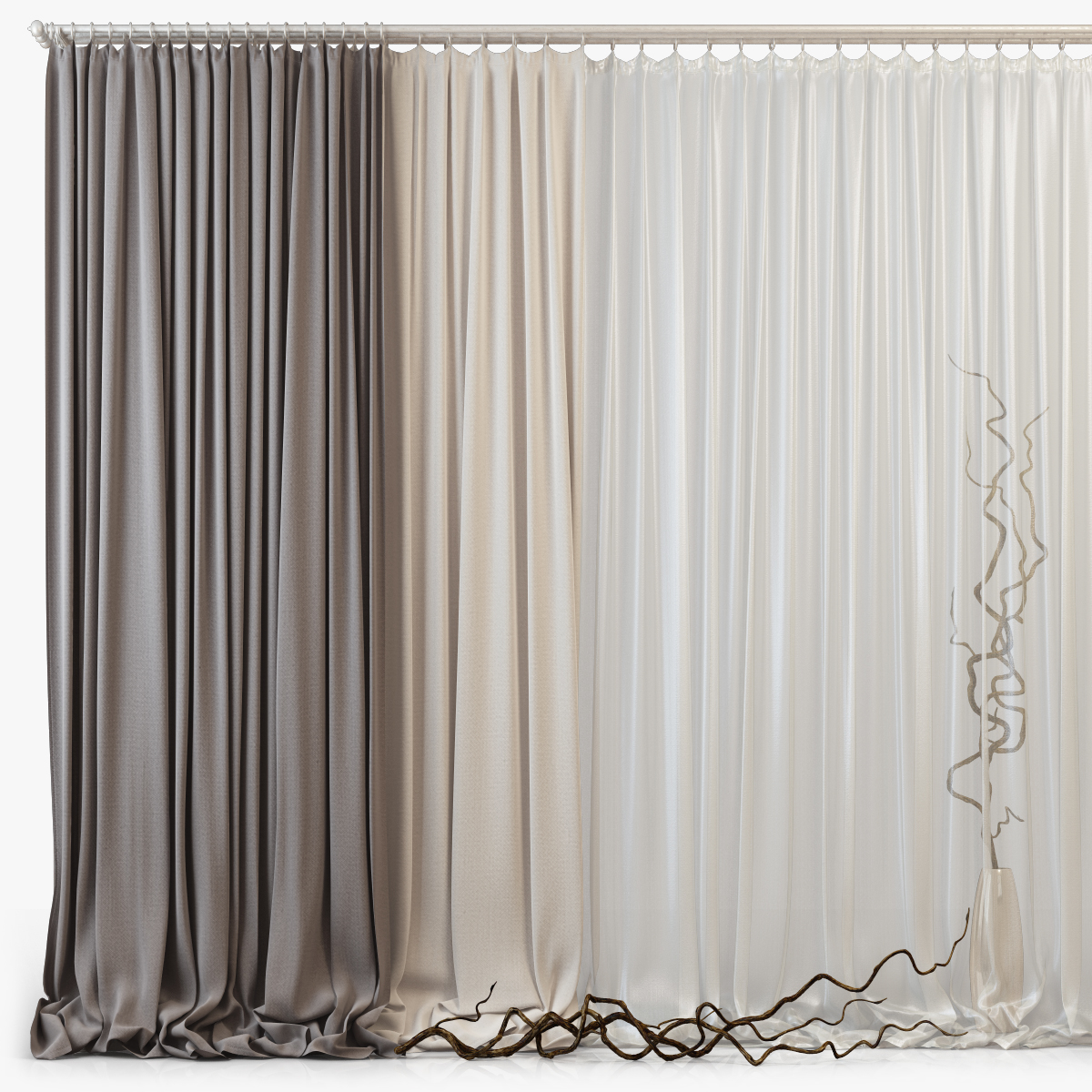 3d model of curtains m06