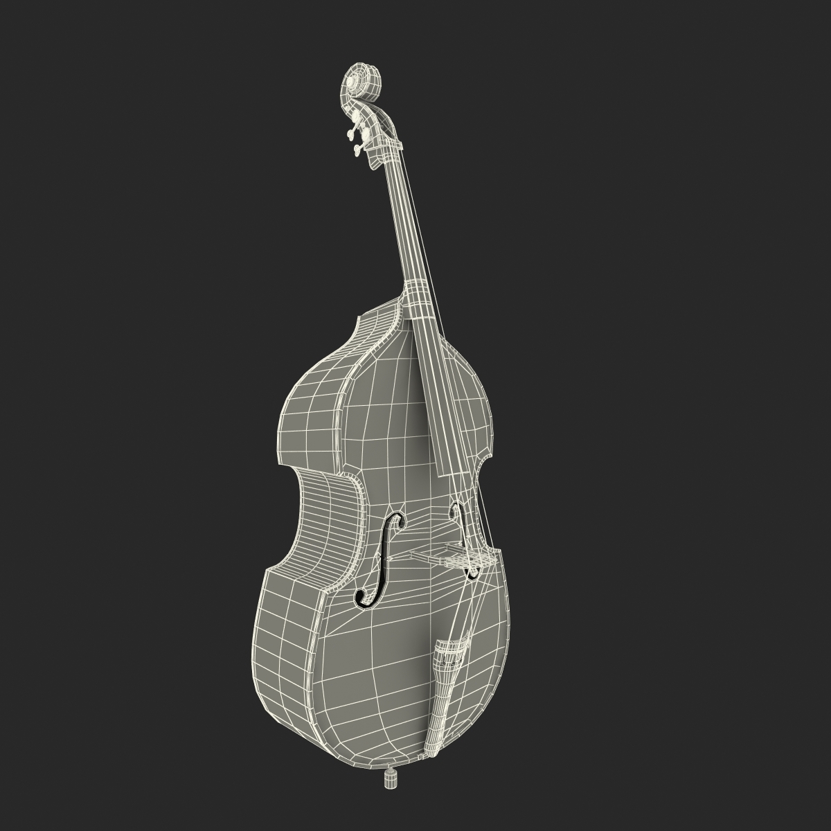 double bass 3d model