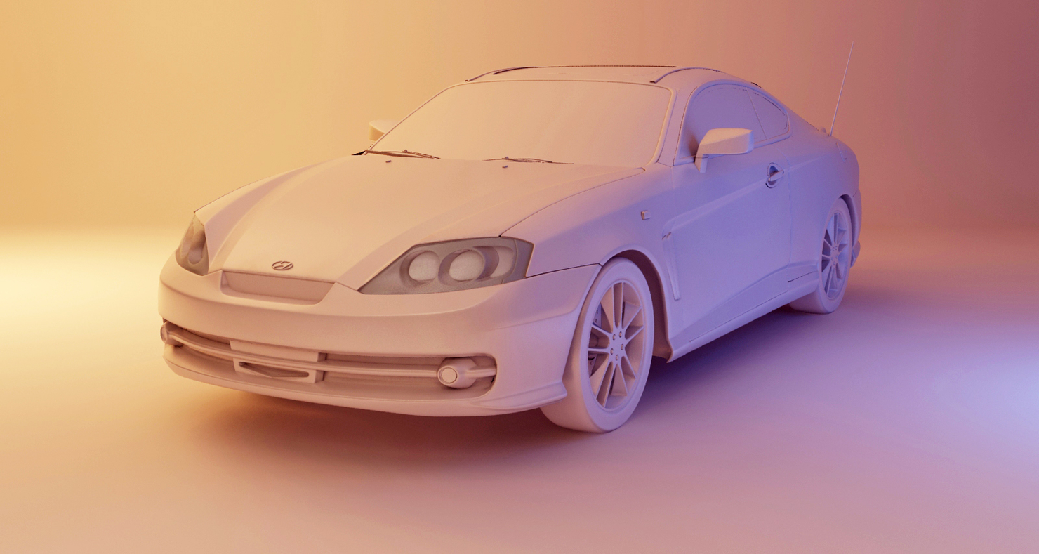 3d model hyundai tiburon car wheel