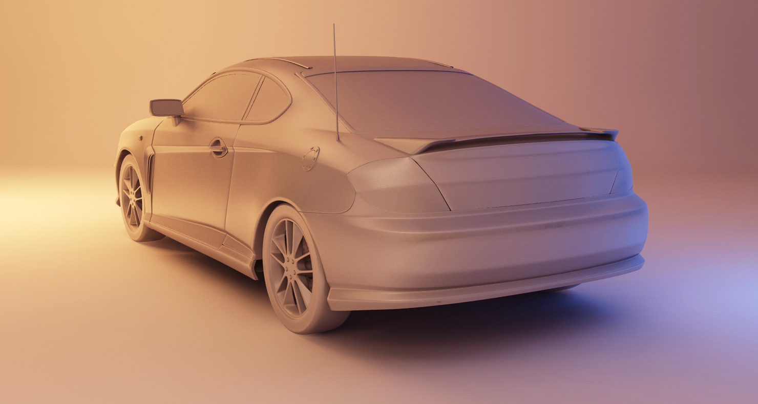3d model hyundai tiburon car wheel