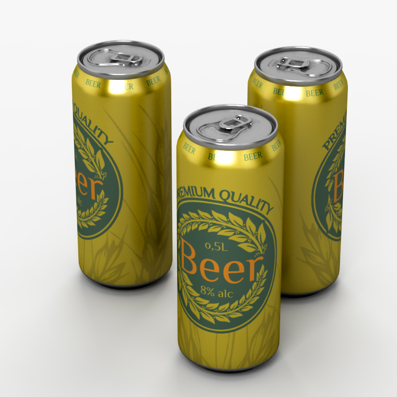 modelo 3d Bote de cerveza - TurboSquid 762524