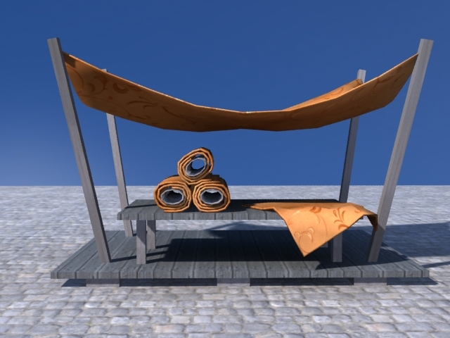 max old medieval market stand