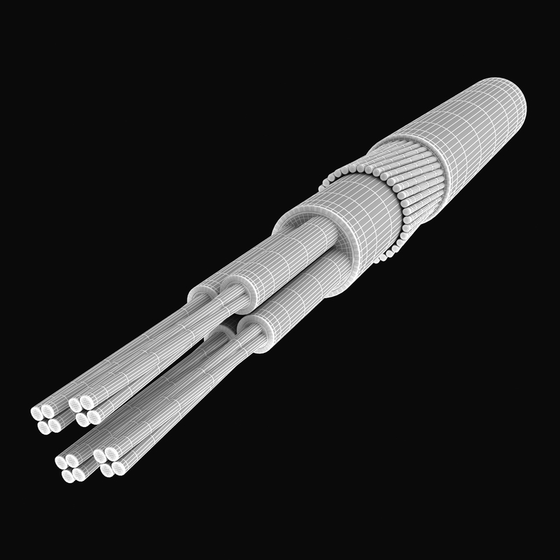 3d model armoured cable