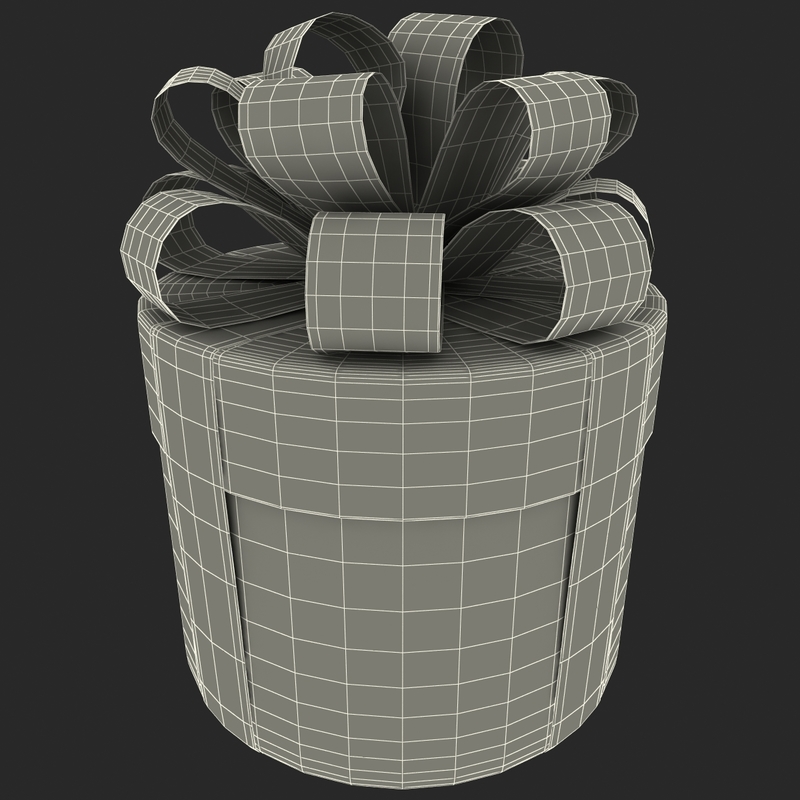 c4d cylinder gift box 1