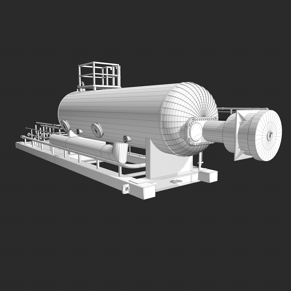 industrial boiler 3d model
