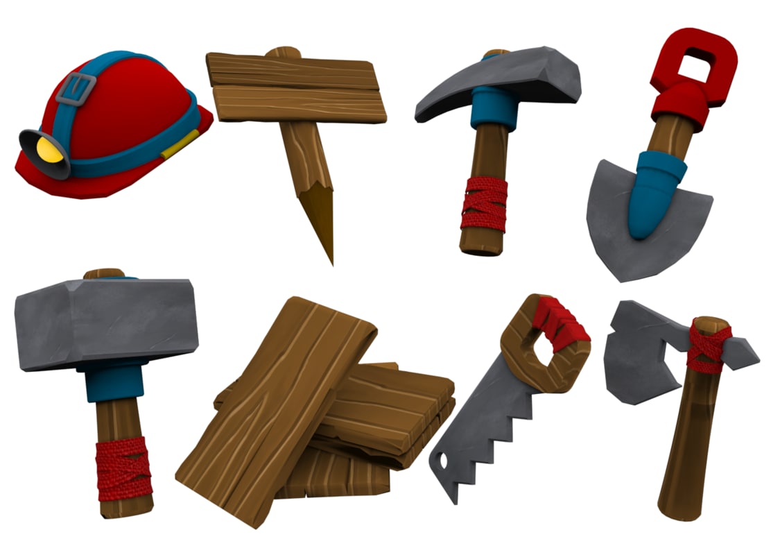 modelo 3d Herramientas de mineria - TurboSquid 852826