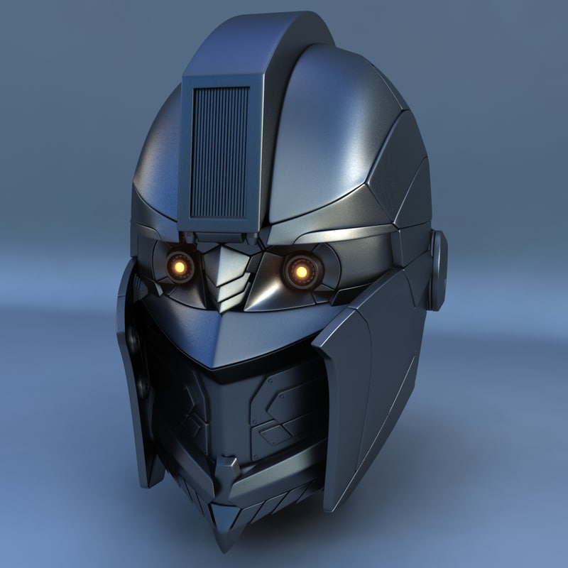 3d model robot head d