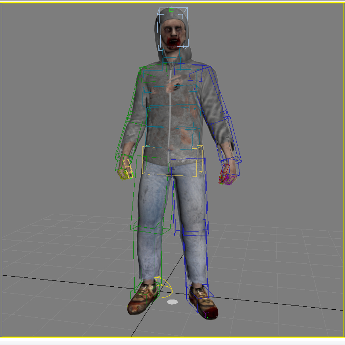 3ds max rigged zombie casuals