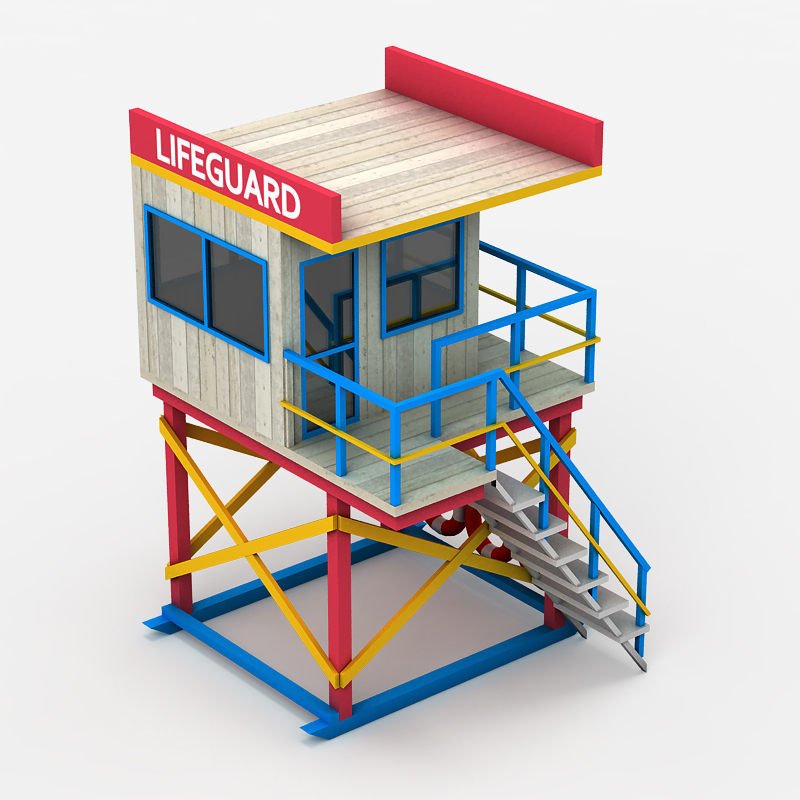 3d lifeguard tower