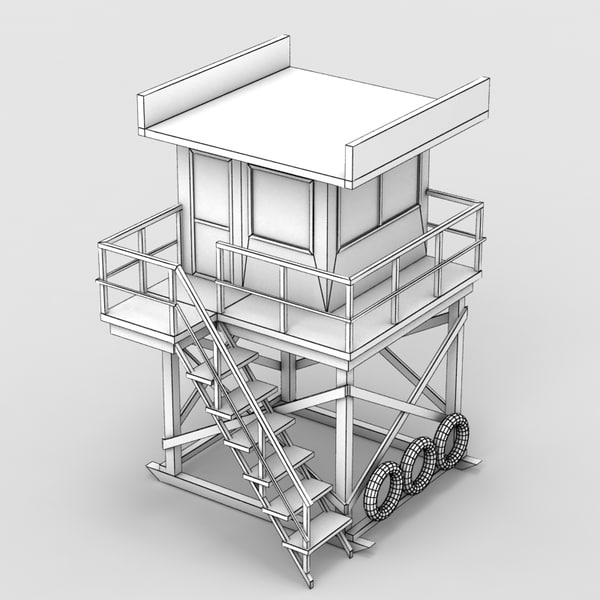 3d lifeguard tower