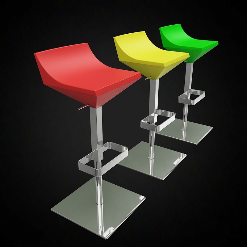 calligaris fly gaslit barstool 3d dwg