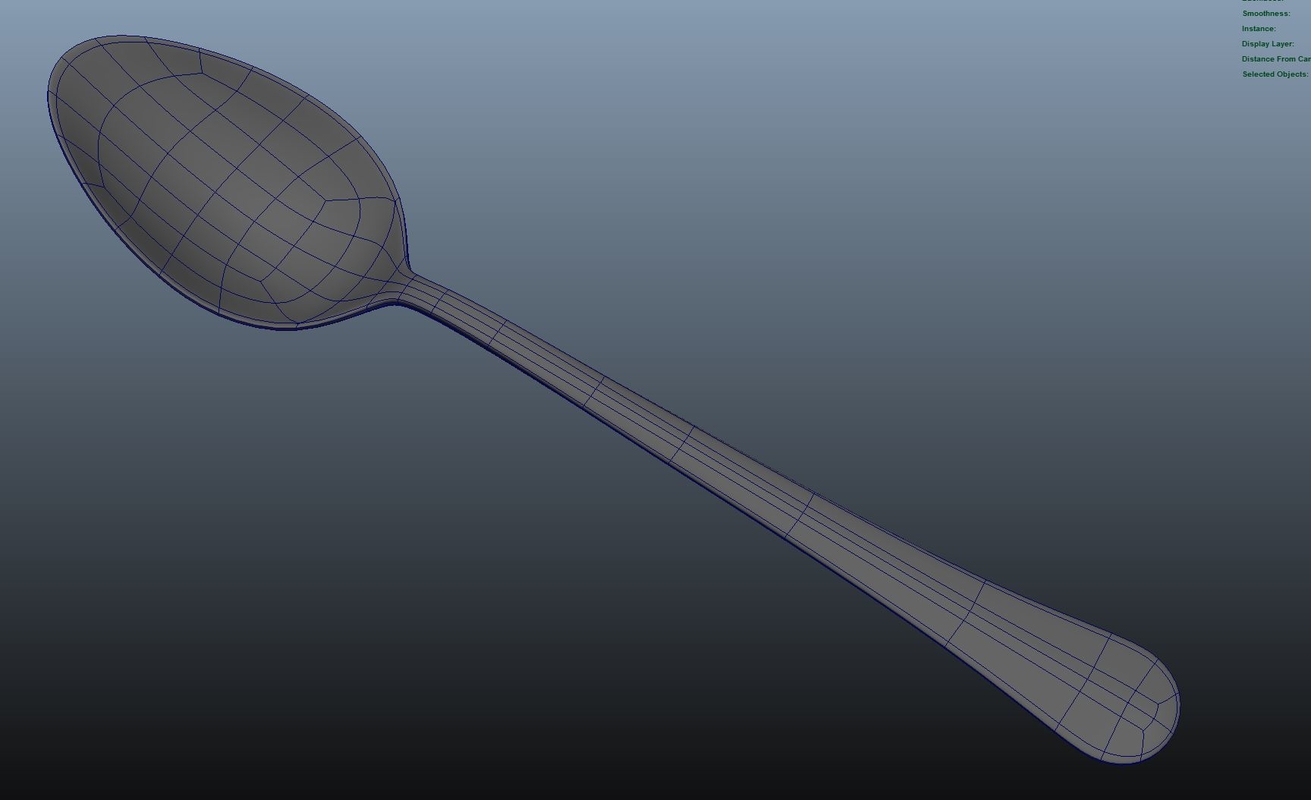 spoon modeled mentalray 3d model