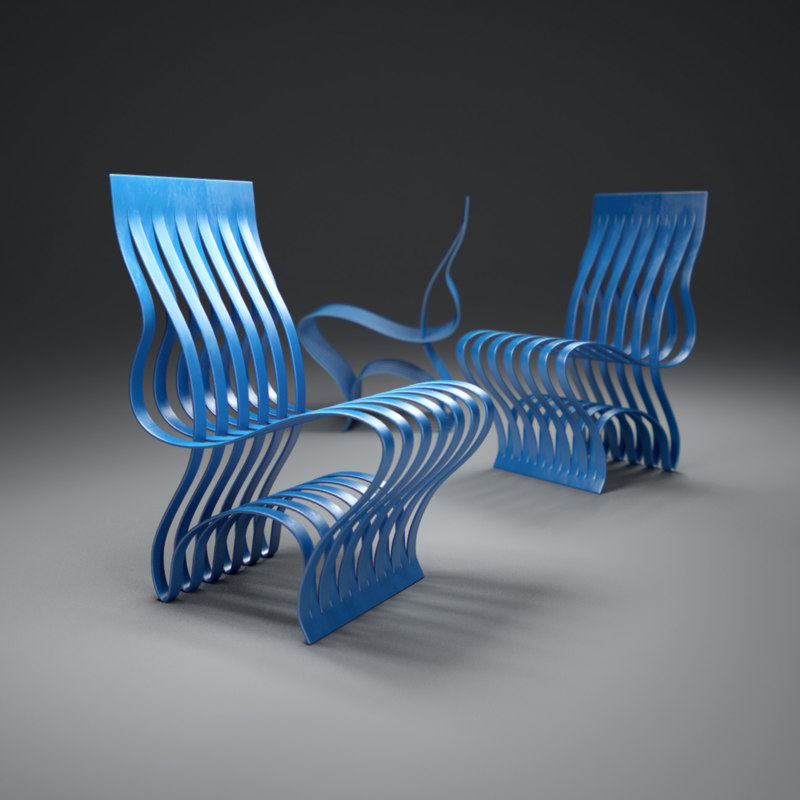 blue-current-chair 3d model