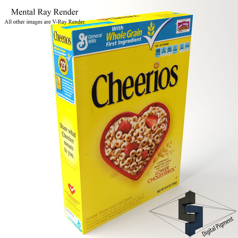 3d cheerios box contains model