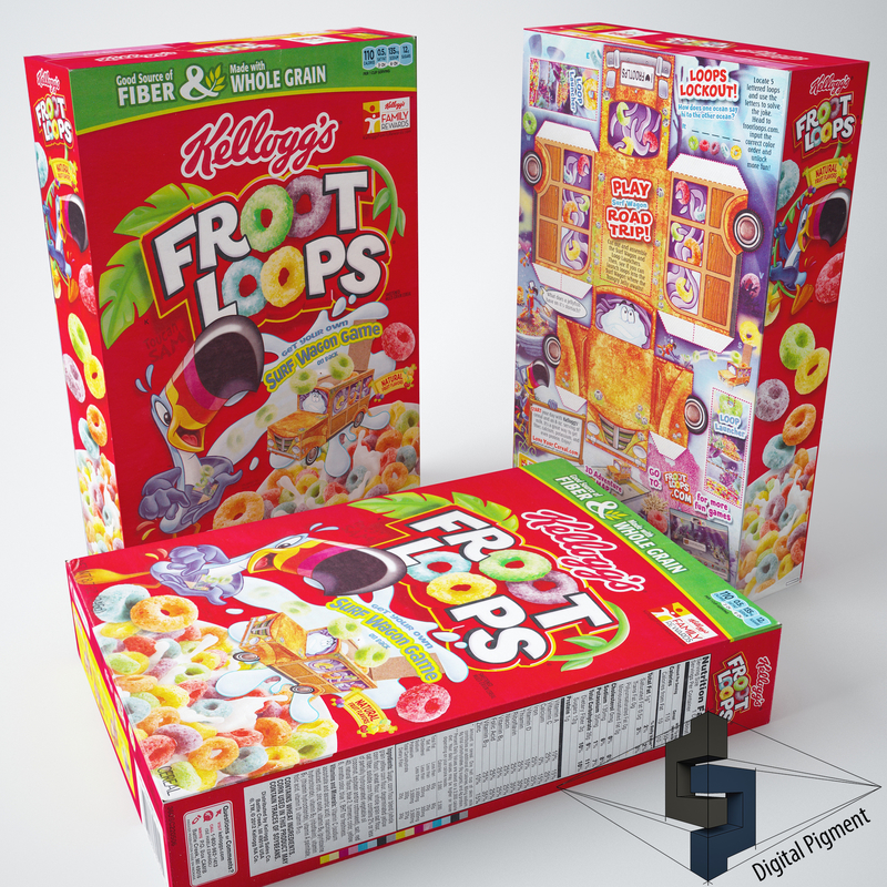 3ds froot loops cereal box