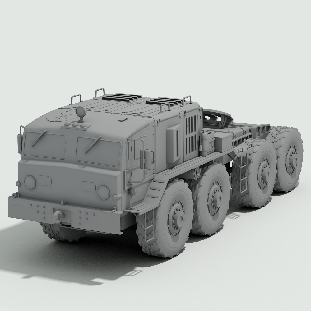 3d soviet maz 537 towing