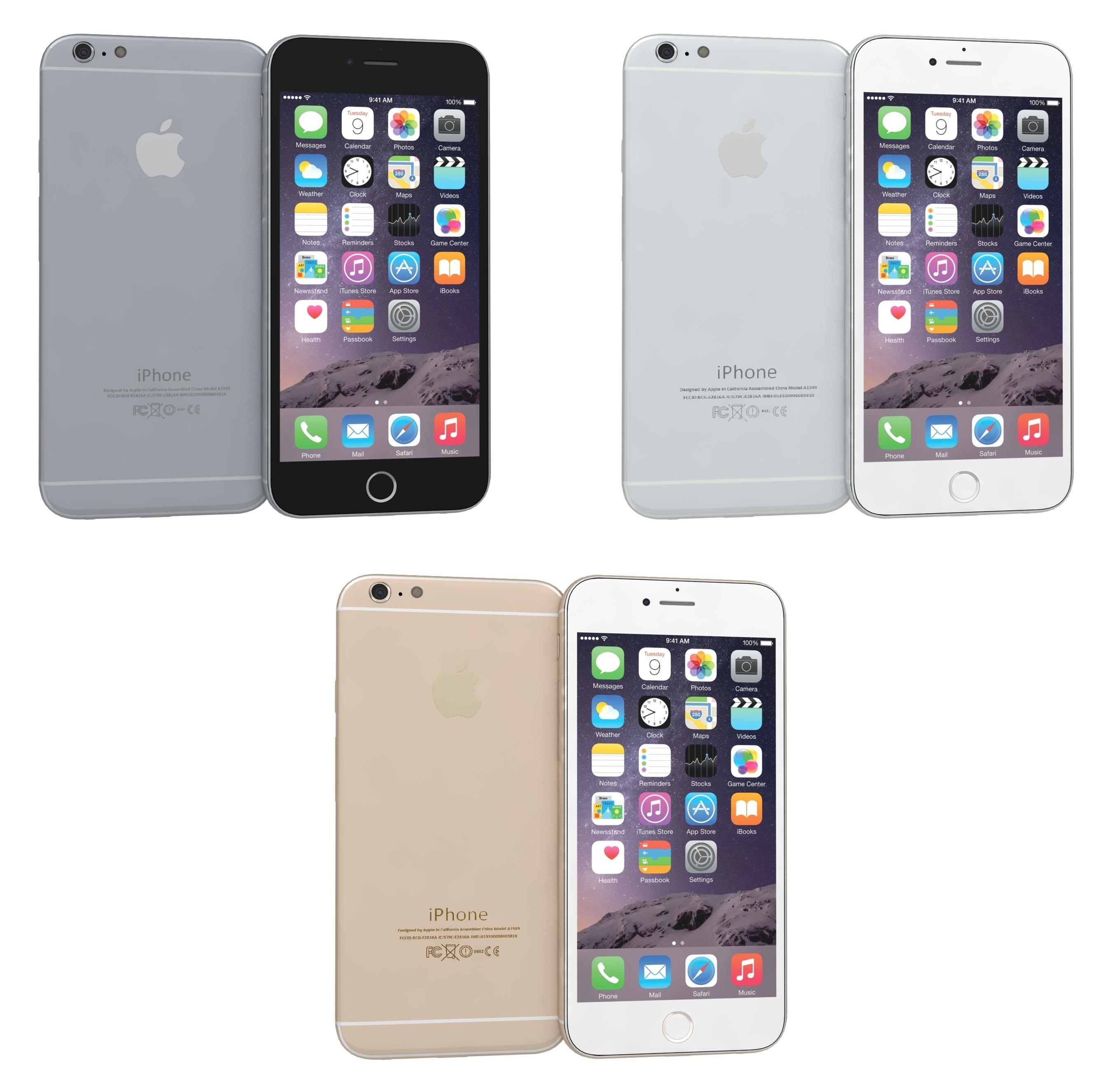 apple iphone 6 colors 3d max