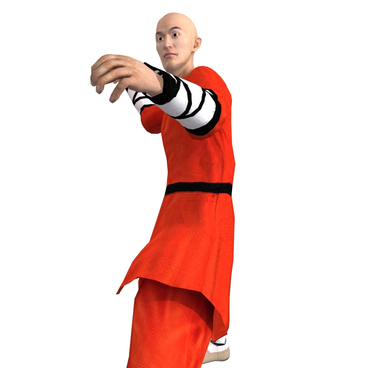 3d model rigged shaolin monk