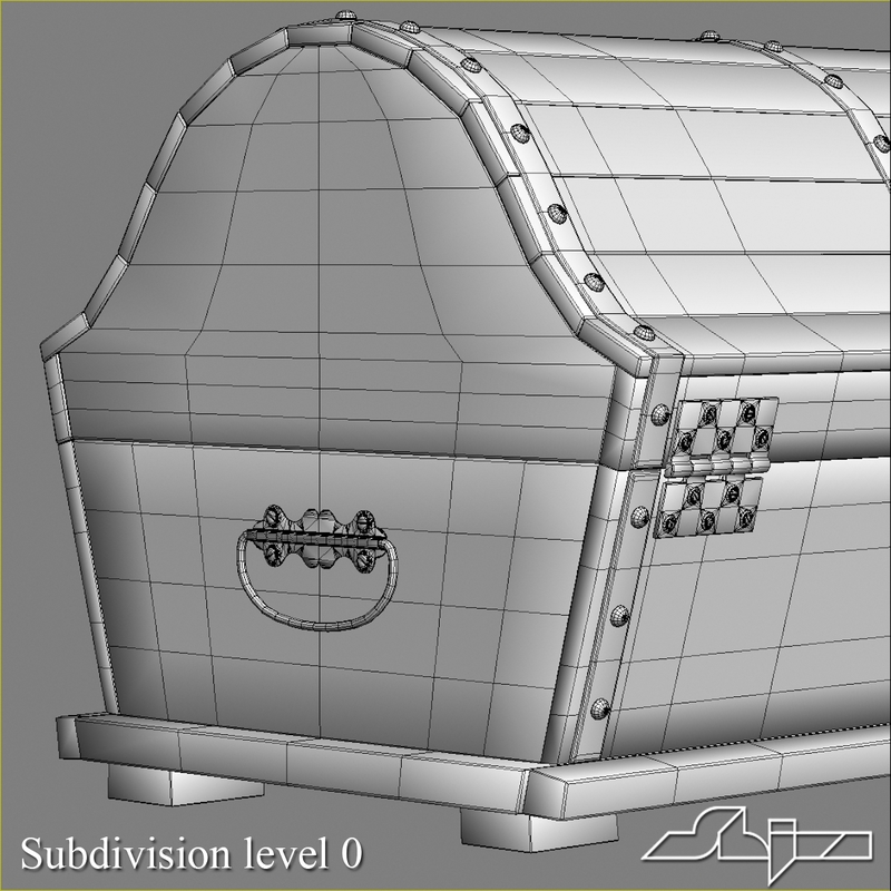 treasure chest 2 3d model