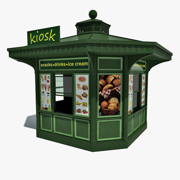 wooden kiosk 3ds