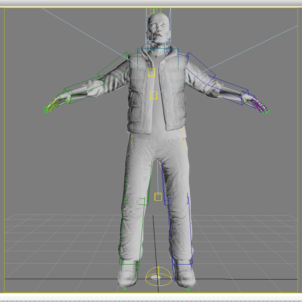 pack rigged zombies 3d model