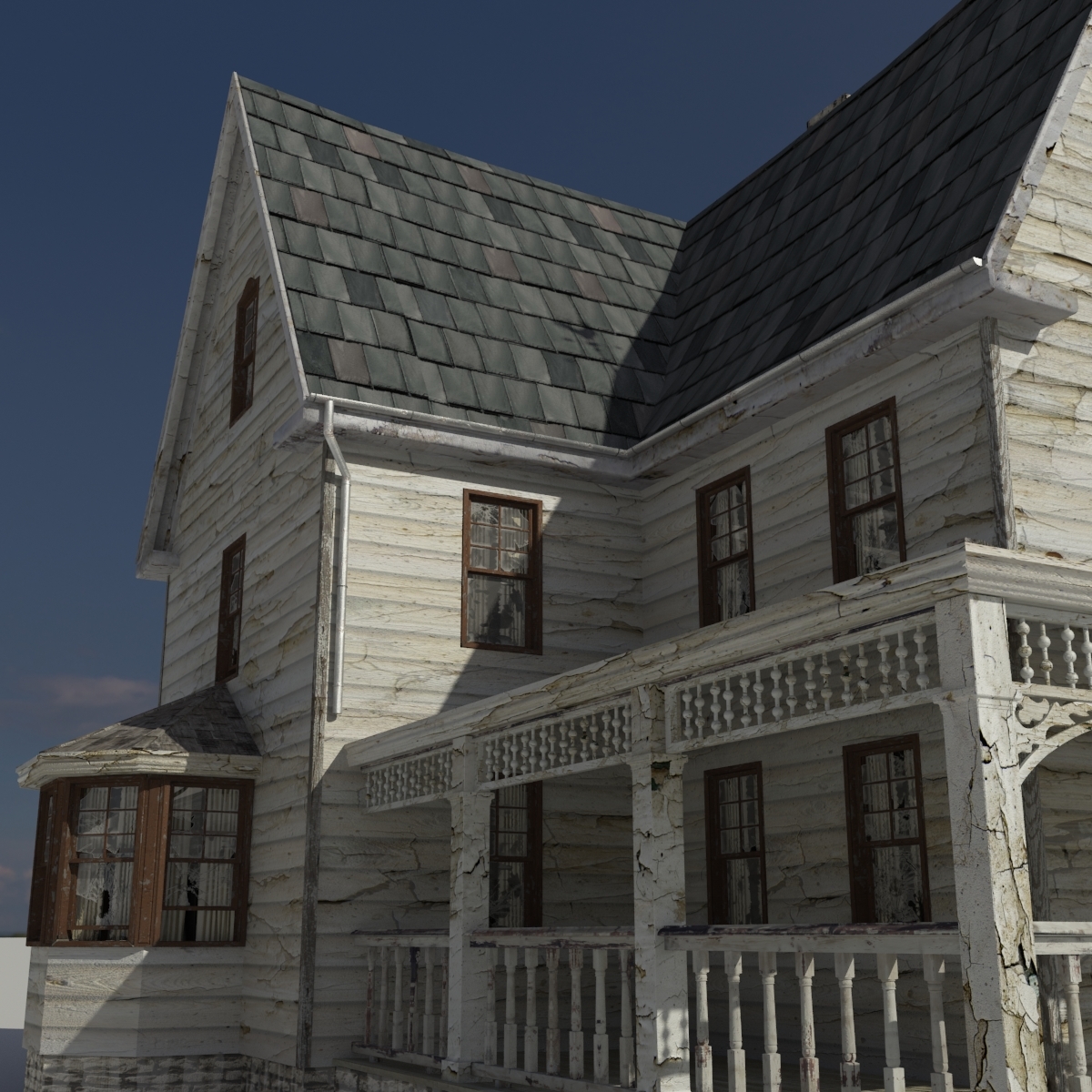 old abandoned house 3d 3ds