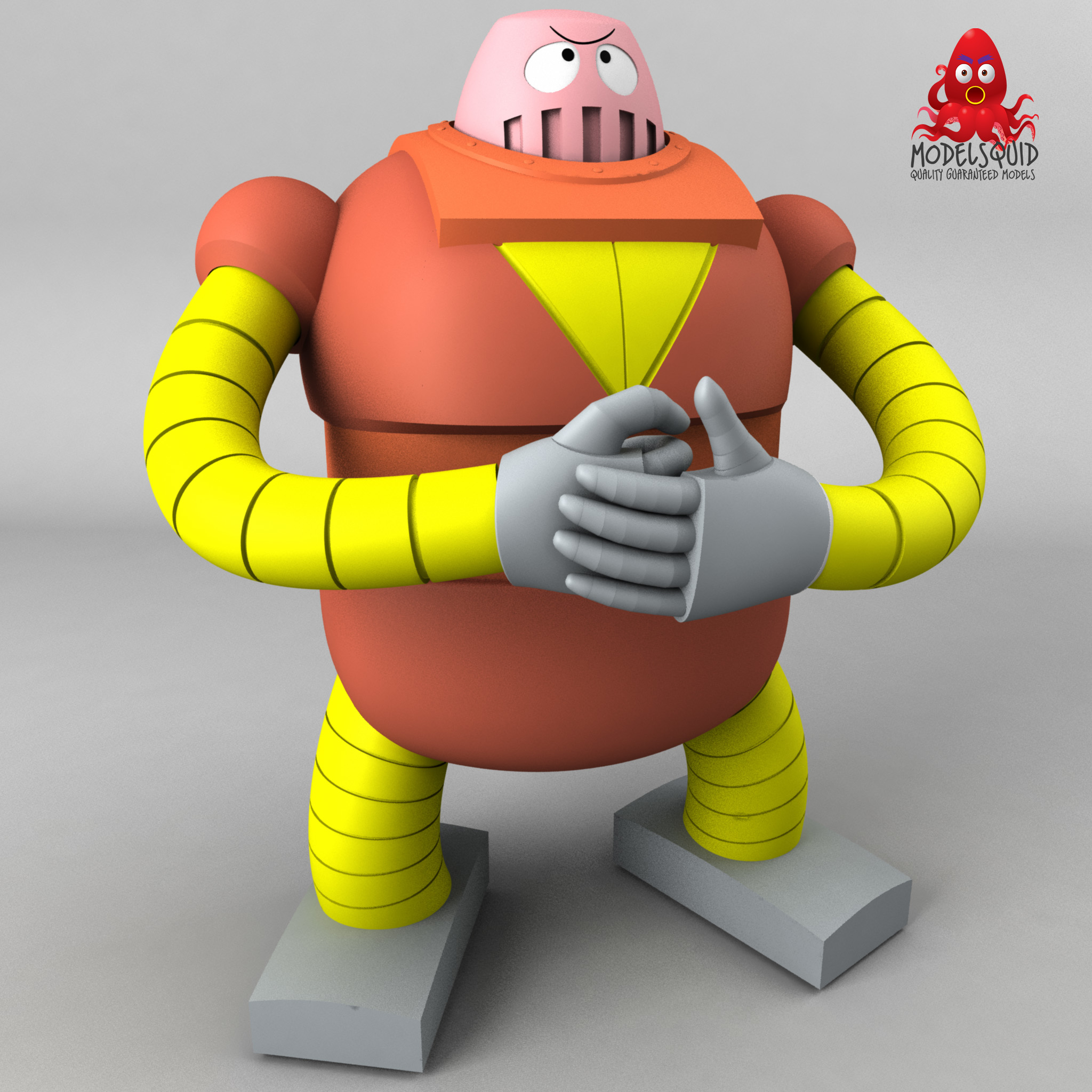 3d model bobo-bot boss robot