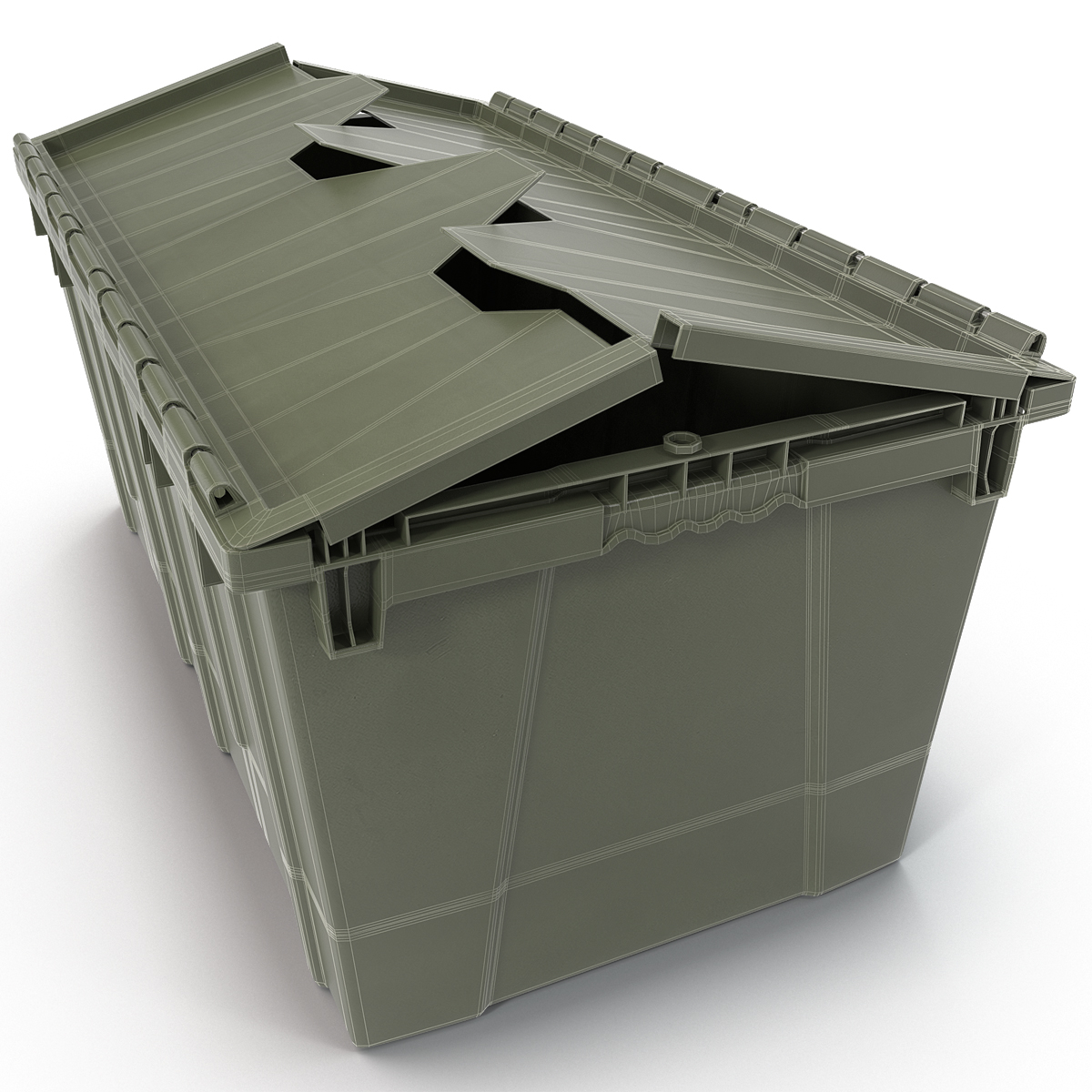 3d model industrial storage bin