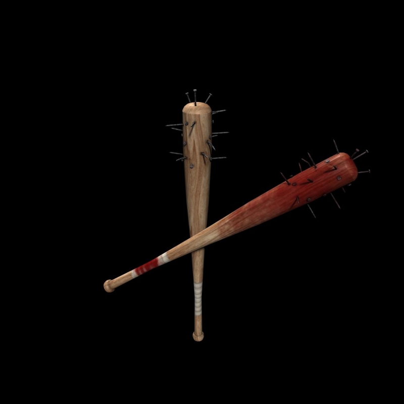 spiked nail bat 3d 3ds