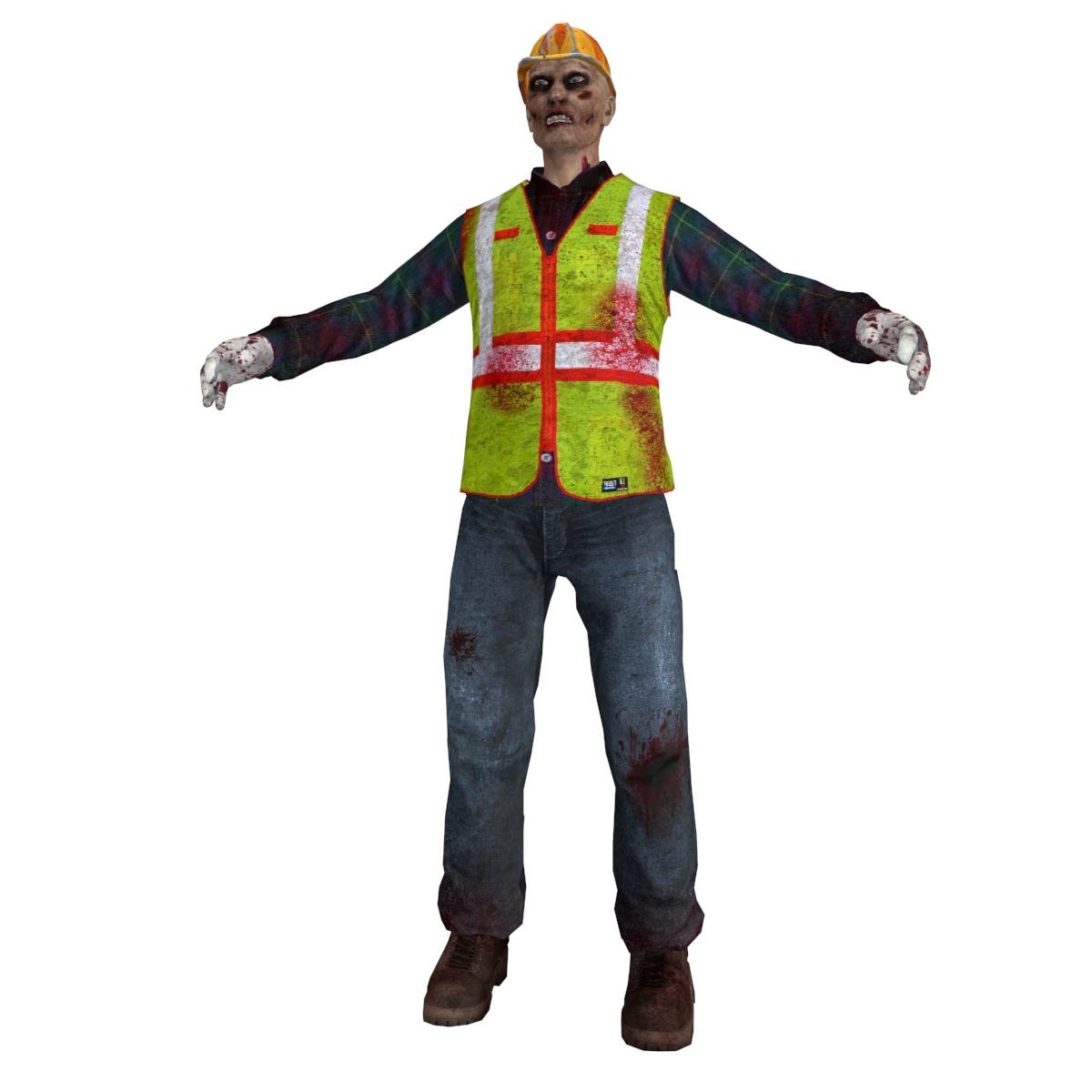 3d 3ds pack rigged worker zombies