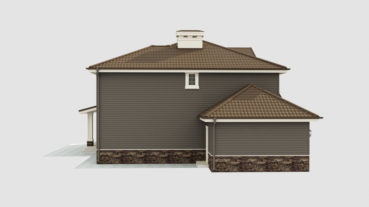 3d model american house