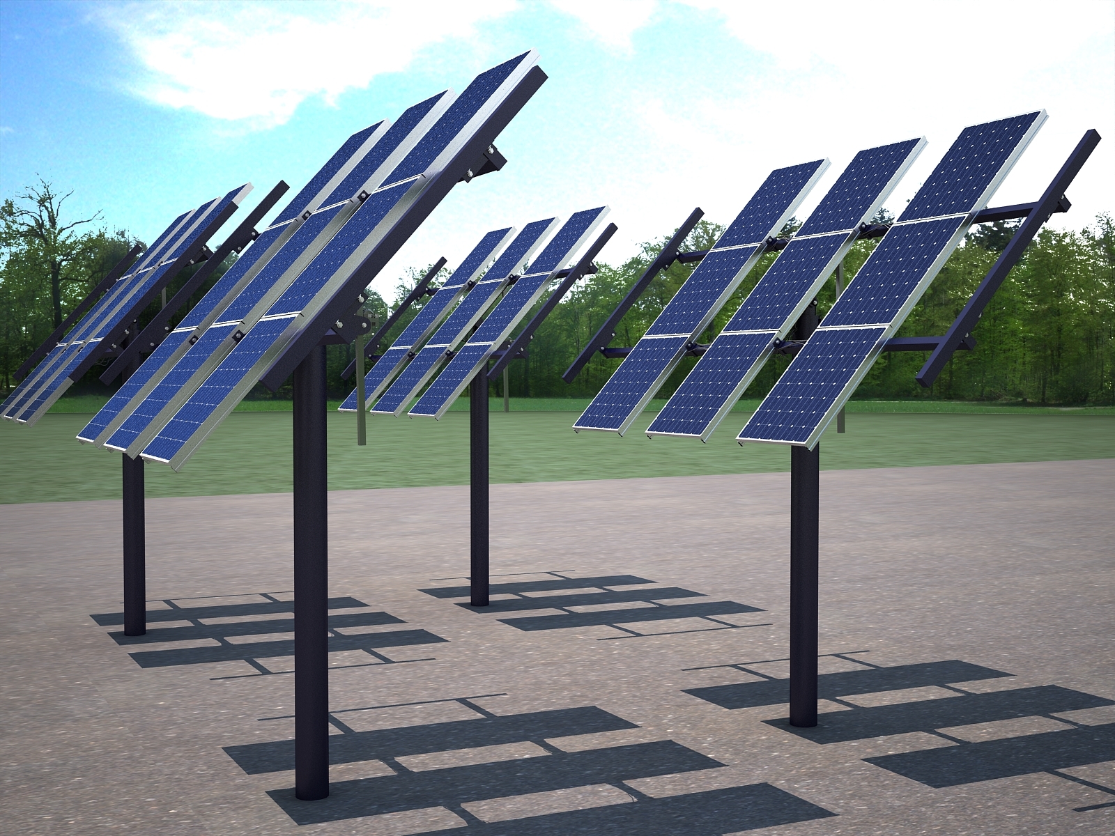maya solar panel traking