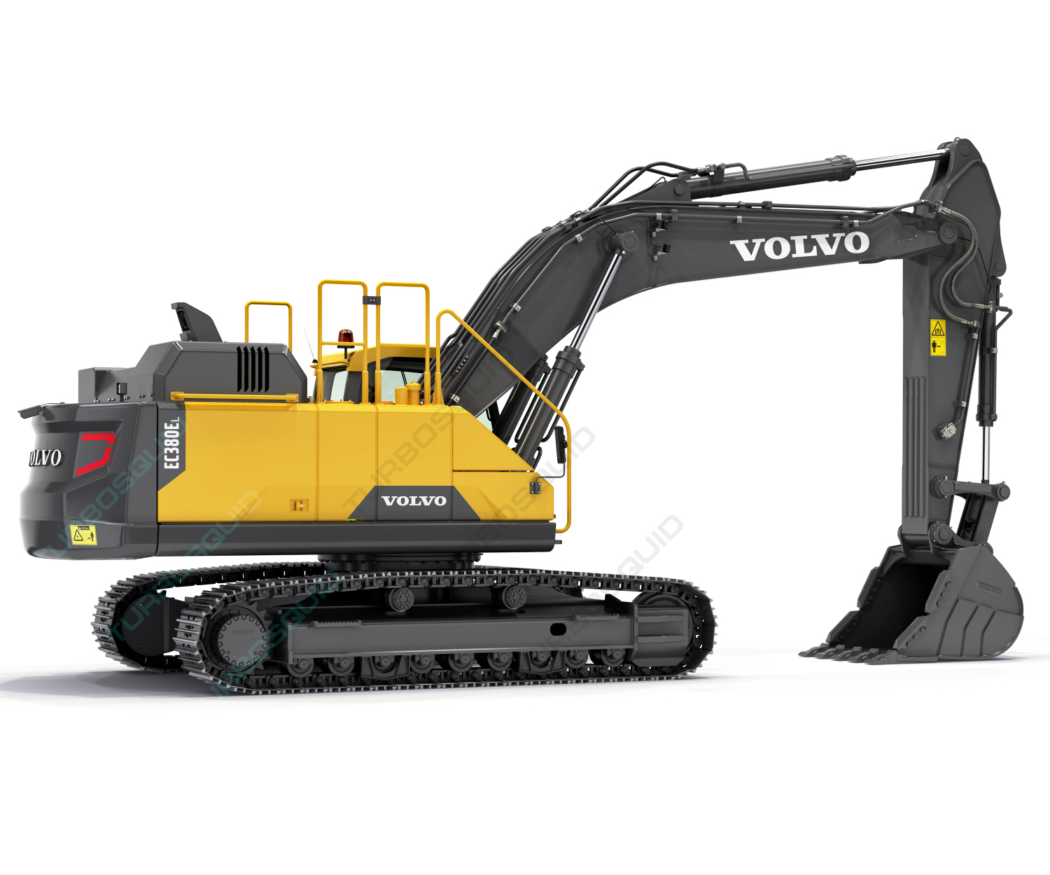 3d hydraulic excavator ec380el model