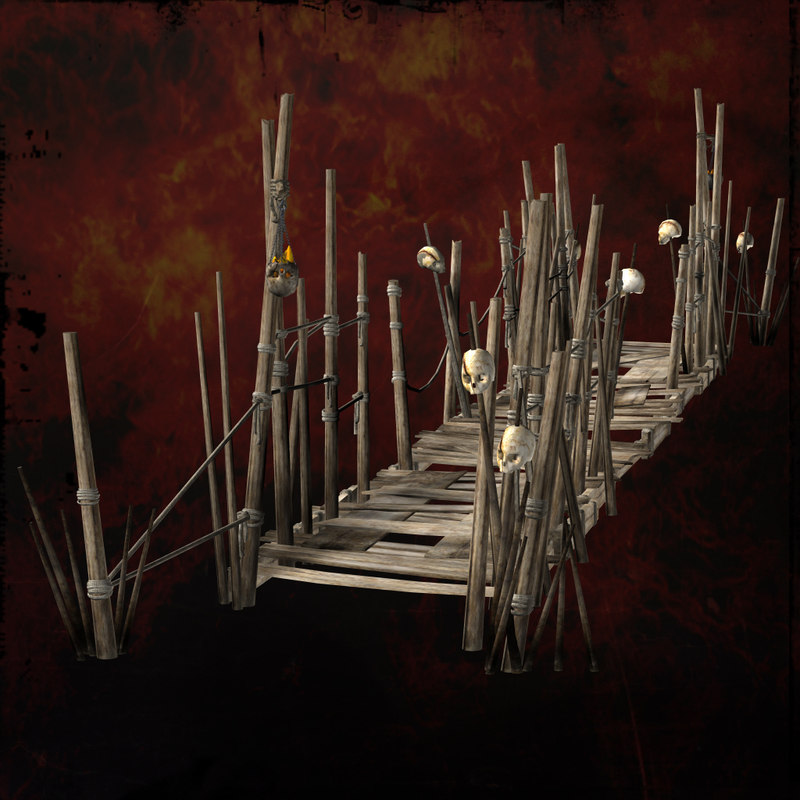 dark fantasy bridge 3d model