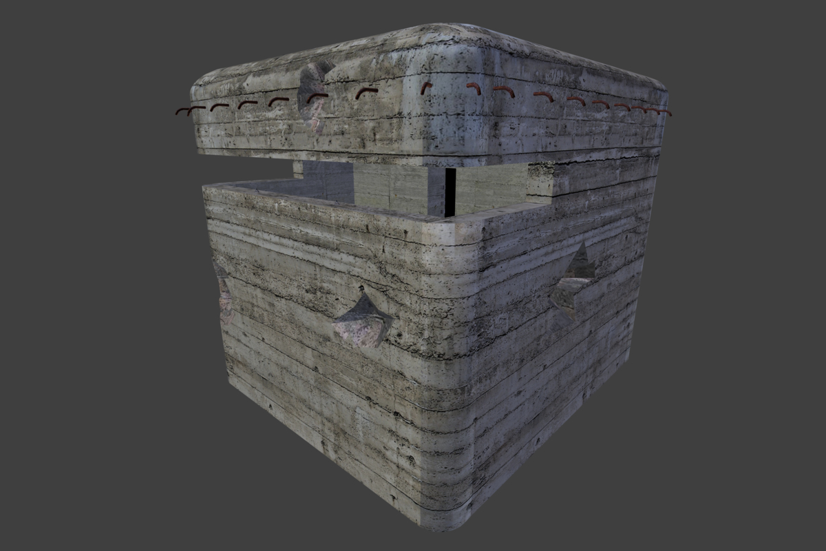 bunker ww2 3d model