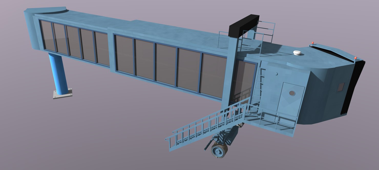 3ds max airport terminal jetway