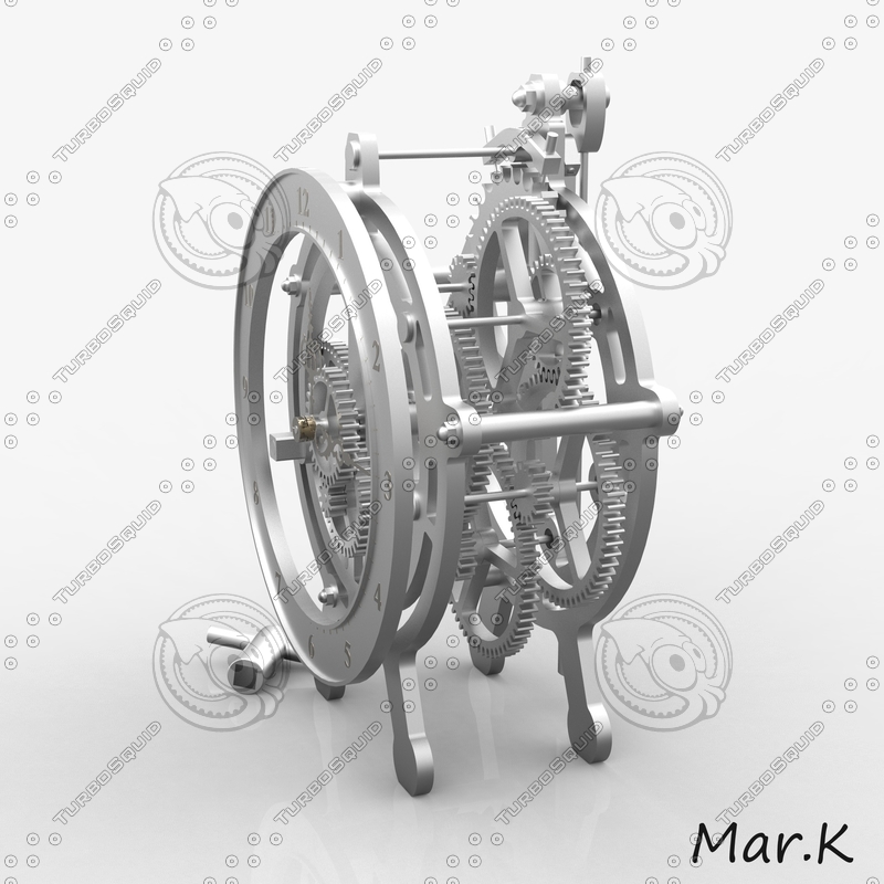 clock clockwork 3d model