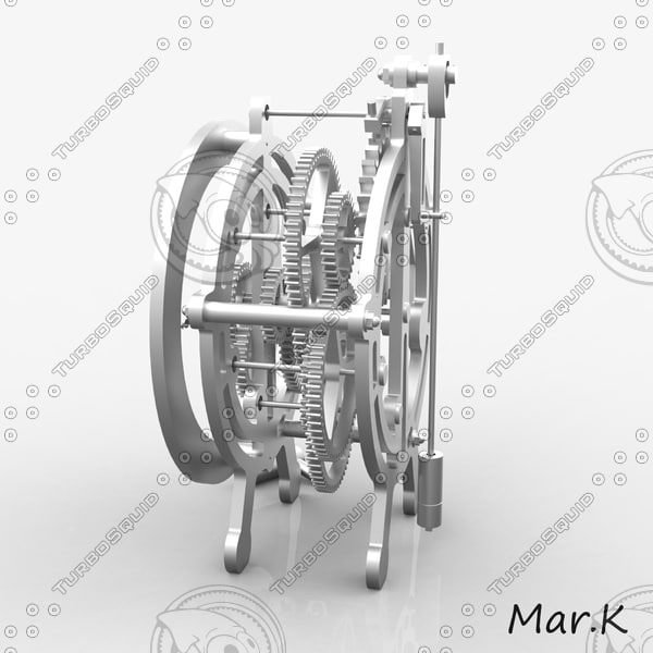 clock clockwork 3d model