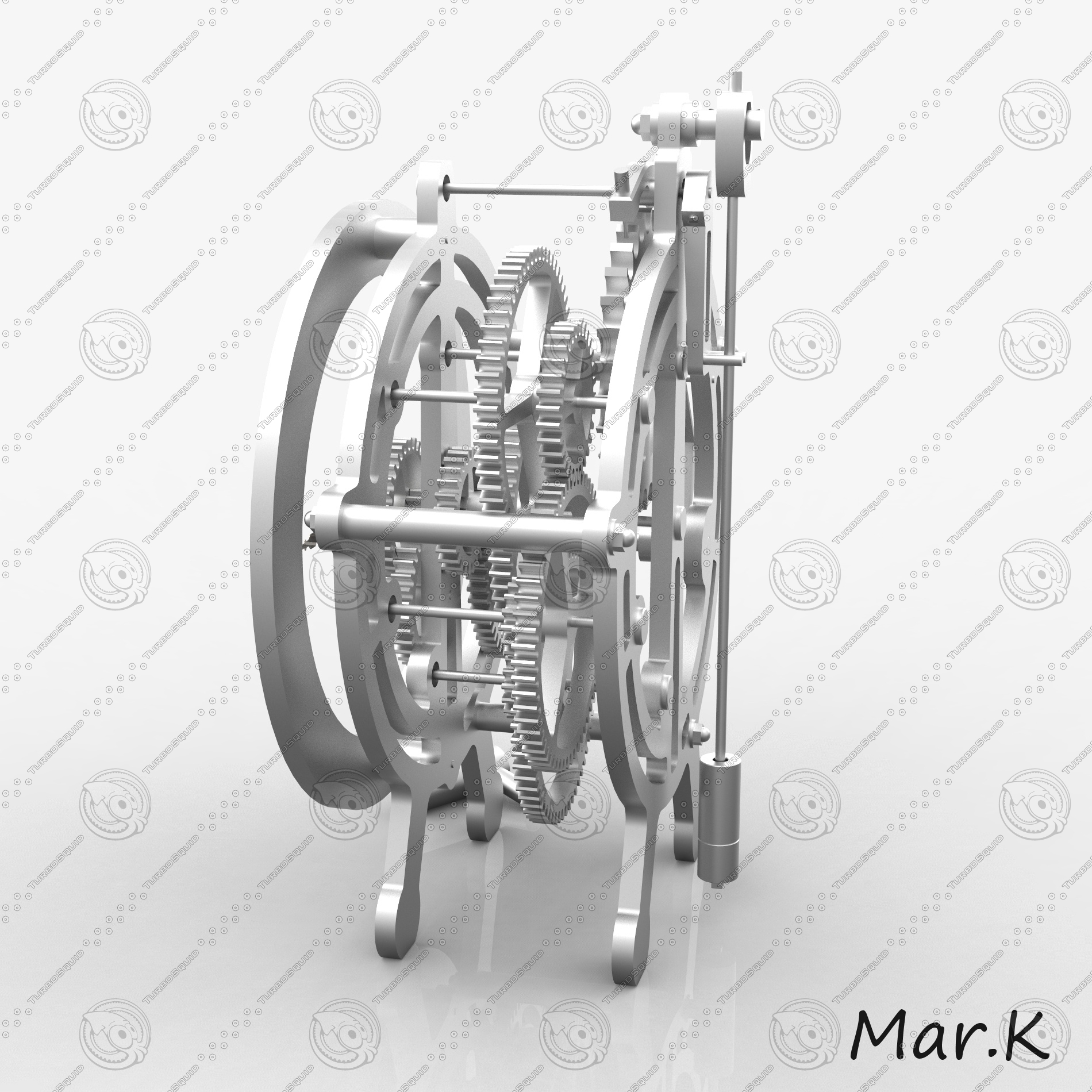 clock clockwork 3d model