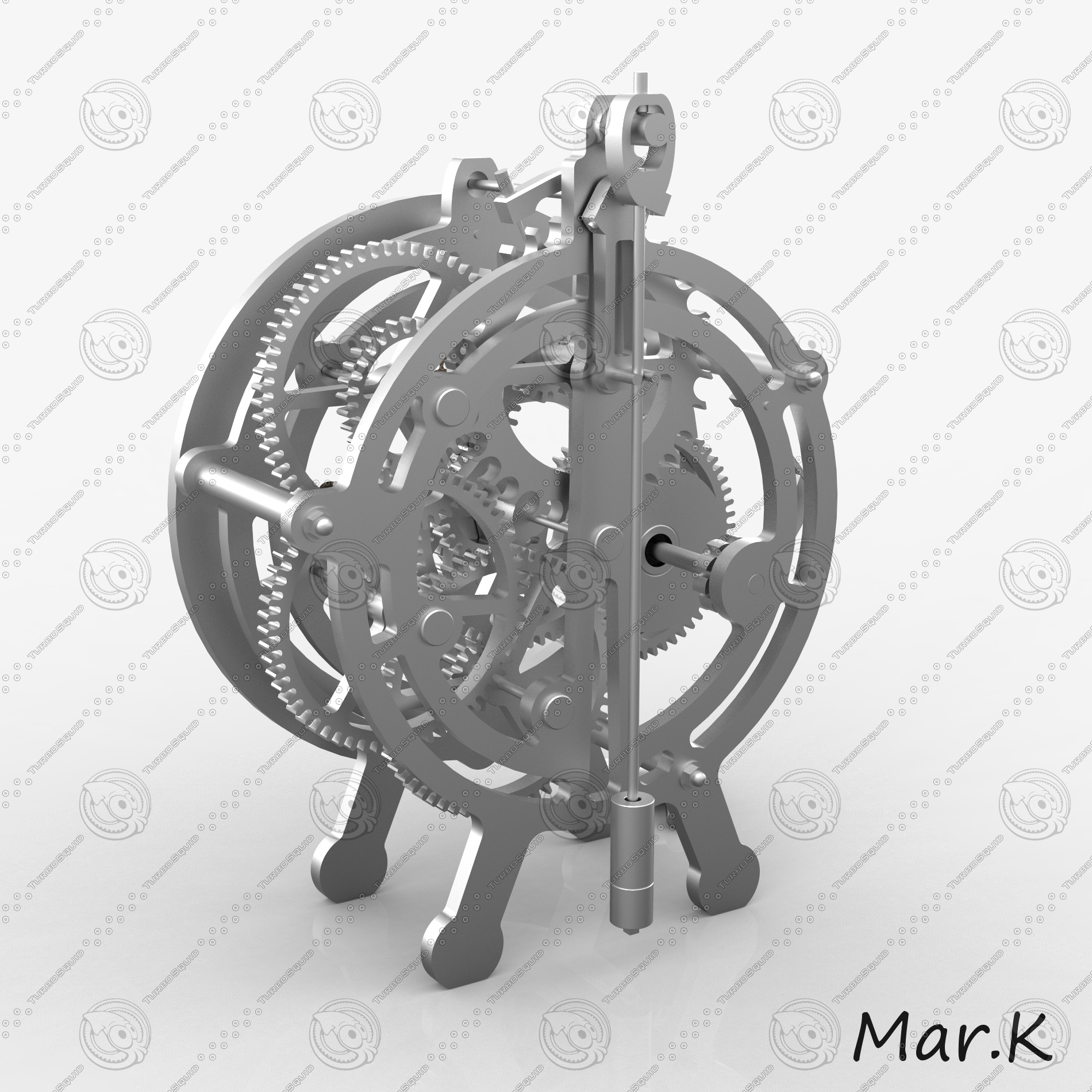 clock clockwork 3d model