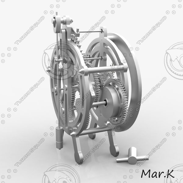 clock clockwork 3d model
