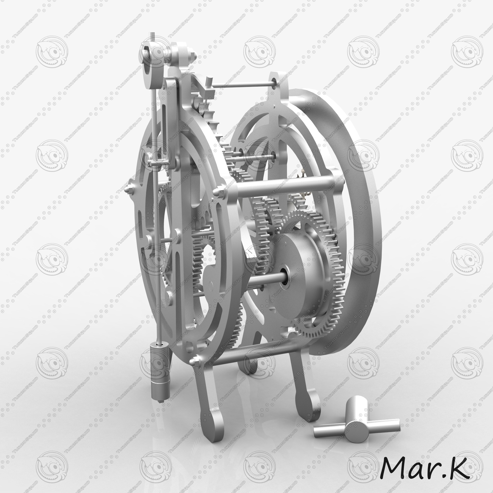 clock clockwork 3d model