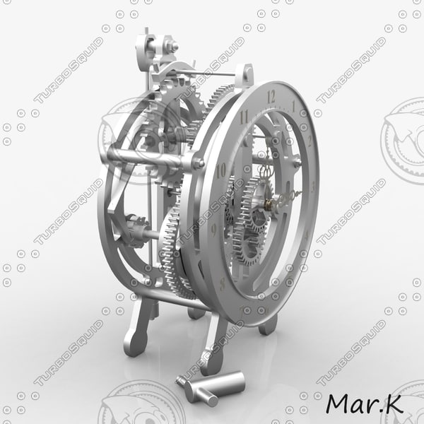 clock clockwork 3d model