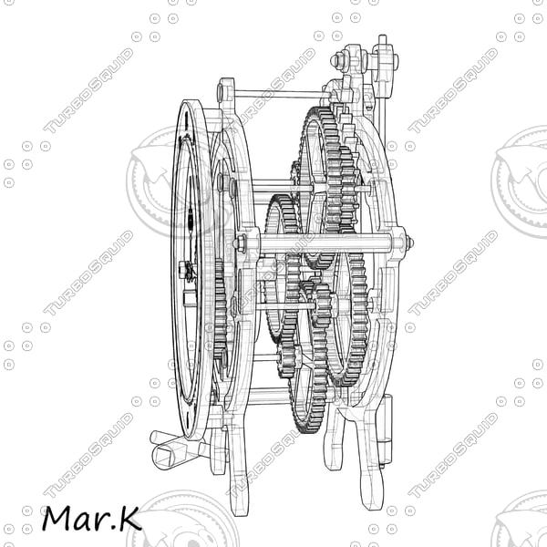 clock clockwork 3d model