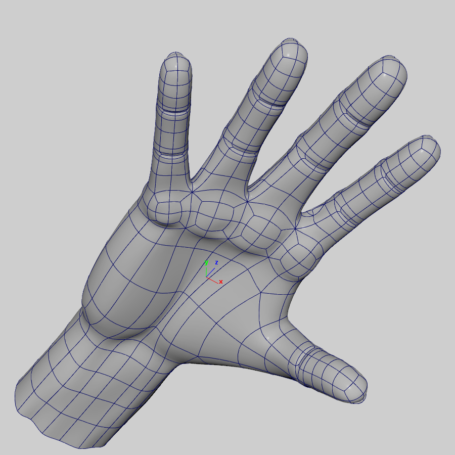 3d cartoon hand model