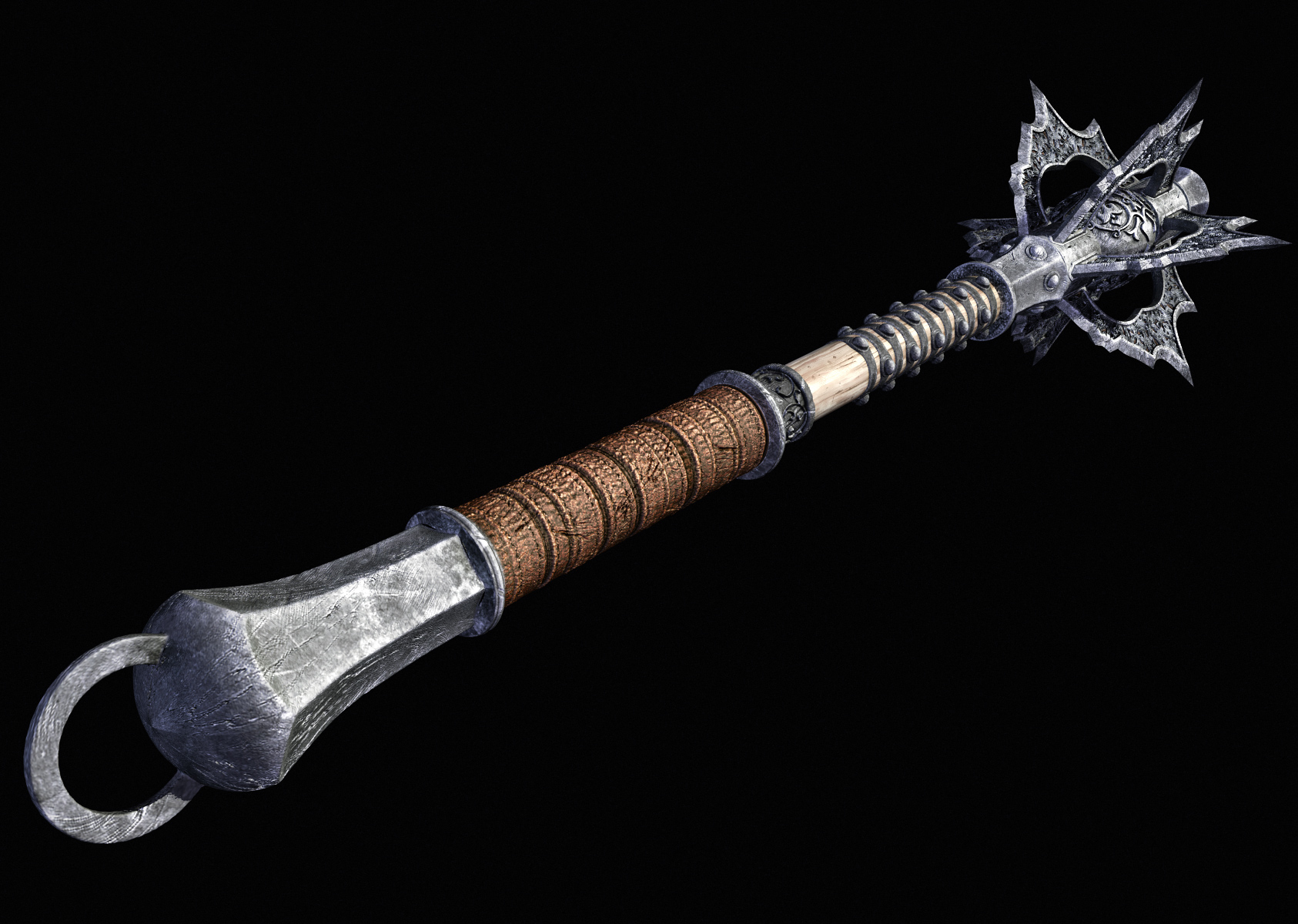flanged mace 3d