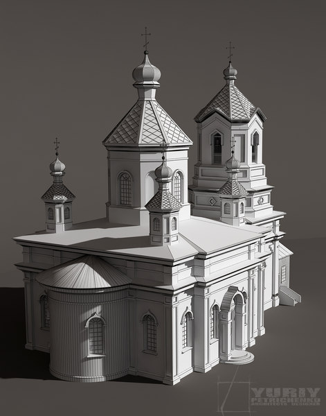 3d model orthodox church