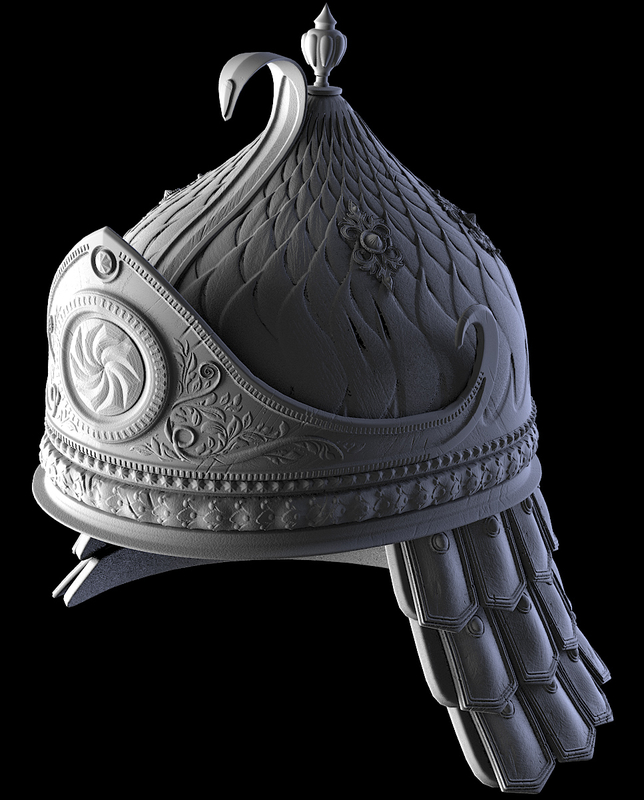 3d model fantasy helm