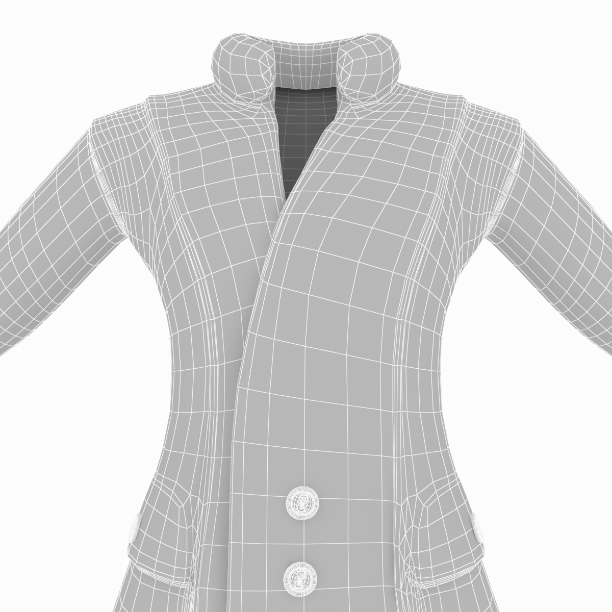 3ds max womens red coat