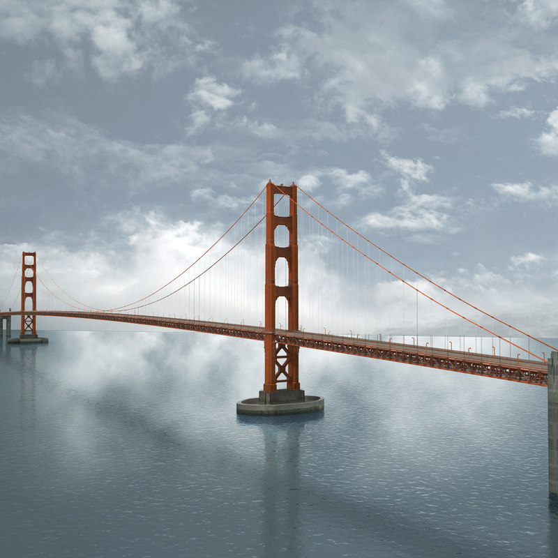 golden gate bridge architecture max